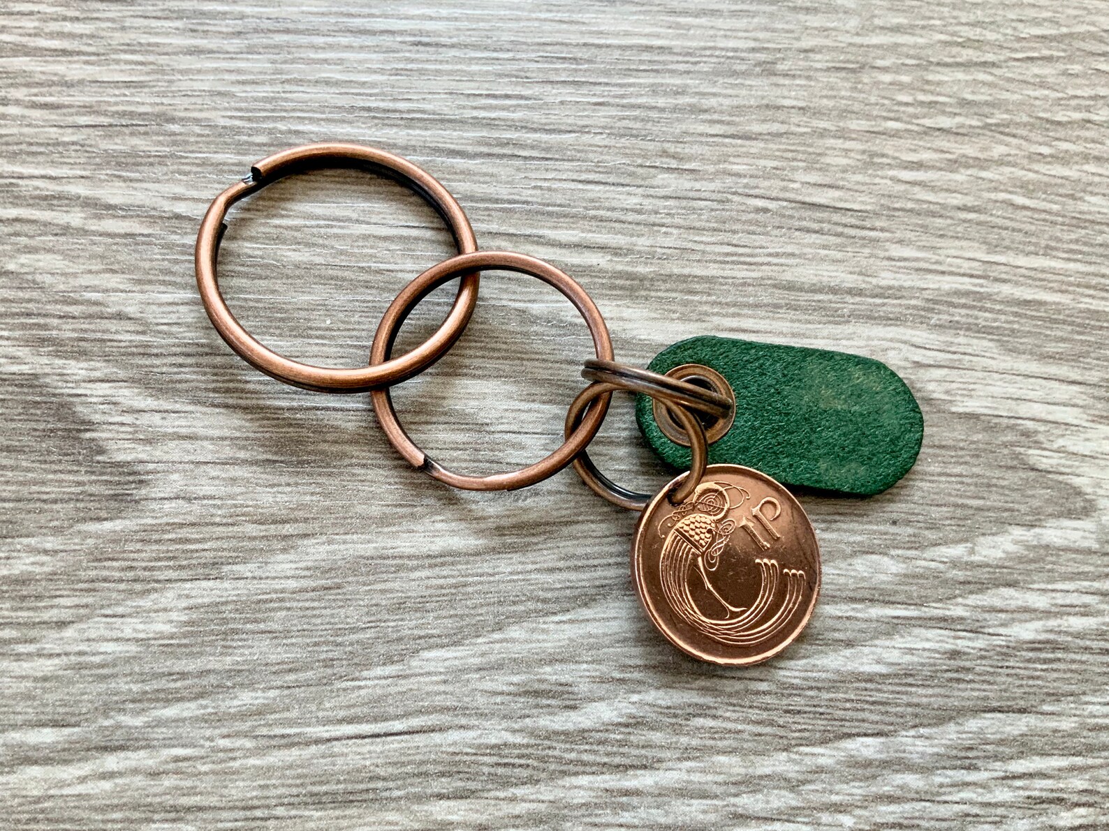 1998 Irish Penny Keychain Celtic Coin Keyring Ireland Bag | Etsy UK