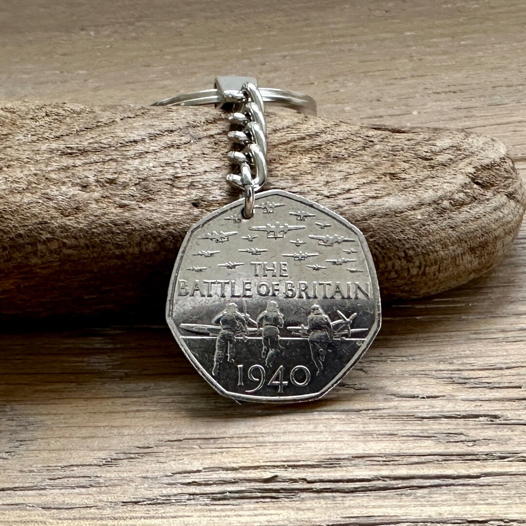Battle of Britain Commemorative 50p Coin, 2015 Keyring, Spitfire ...