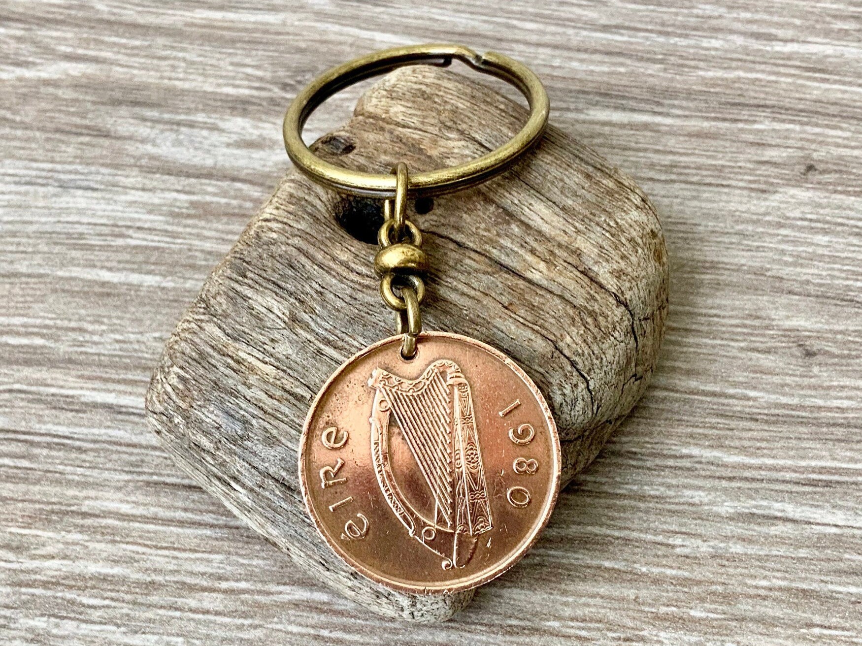 1980 or 1982 Irish Coin Key Chain Ireland Keyring or Clip a - Etsy UK