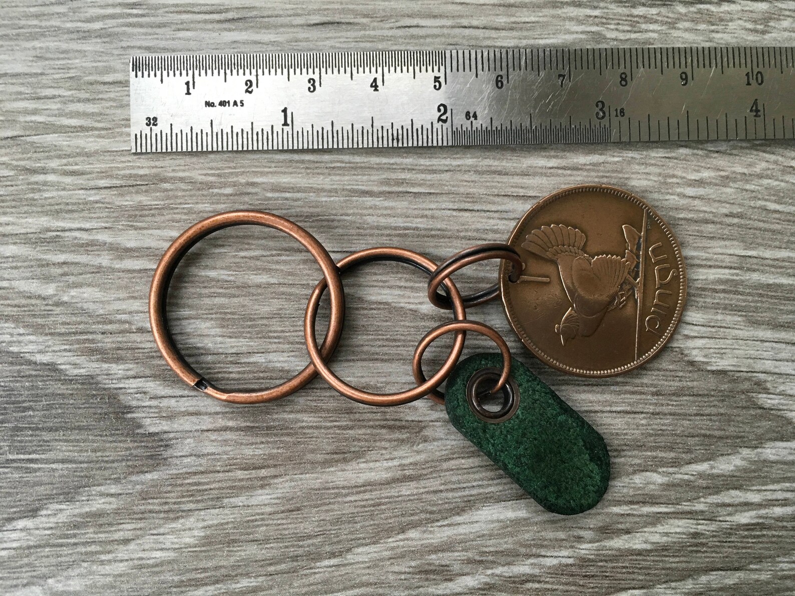 Old Irish Penny Pingin and Shamrock Key Chain Key Ring or - Etsy UK