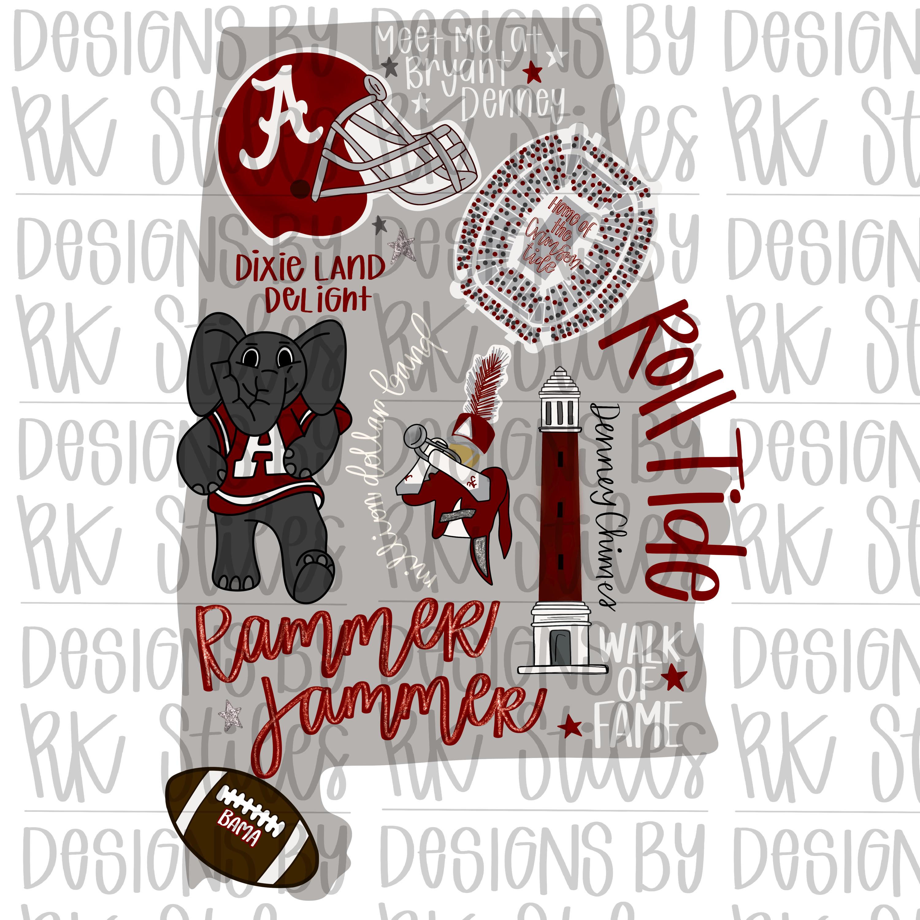 Alabama Football PNG, University of Alabama PNG, Alabama Design ...