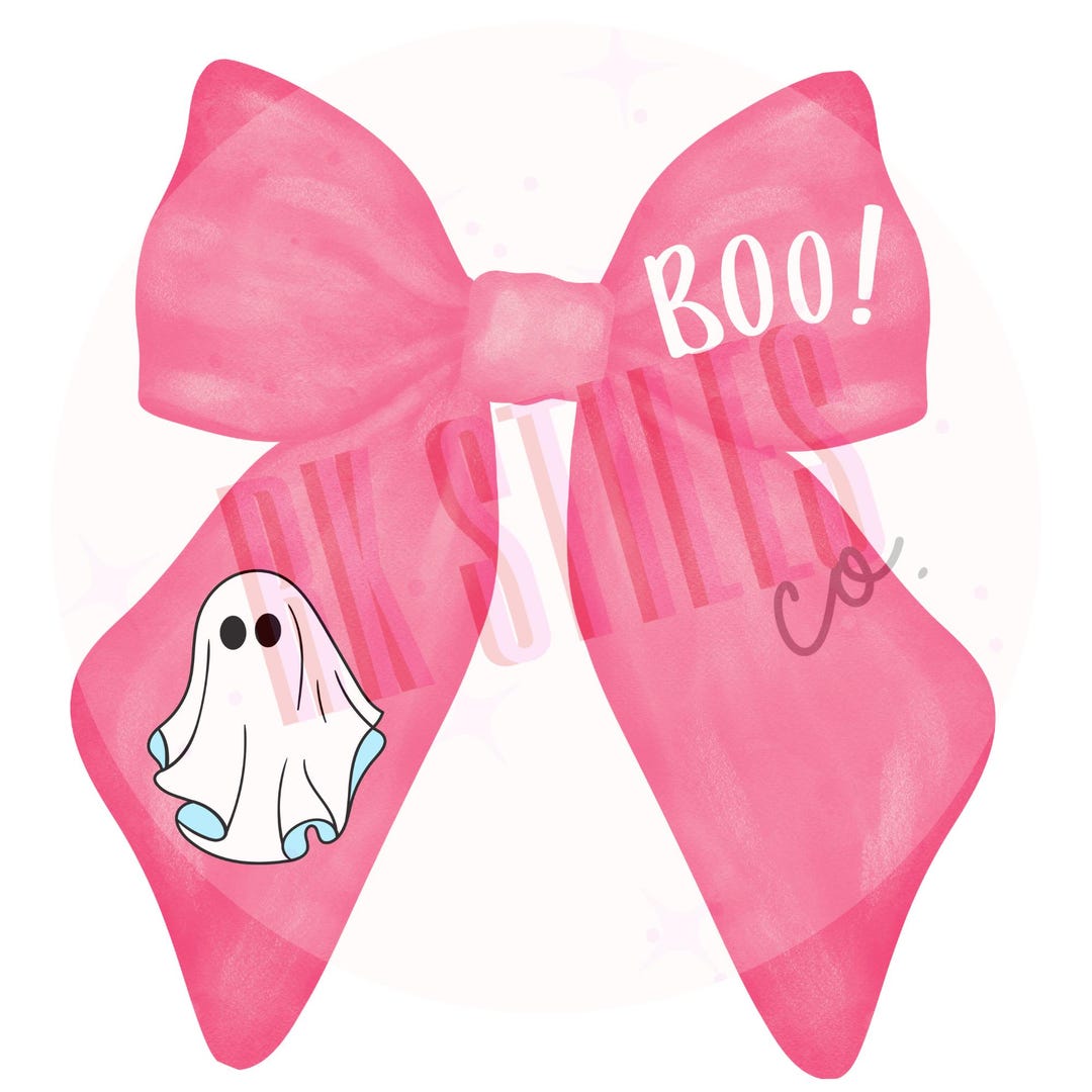 Demure Ghost PNG, Ghost Bow PNG, Ghost Bow Design, Boo Ghost Bow ...