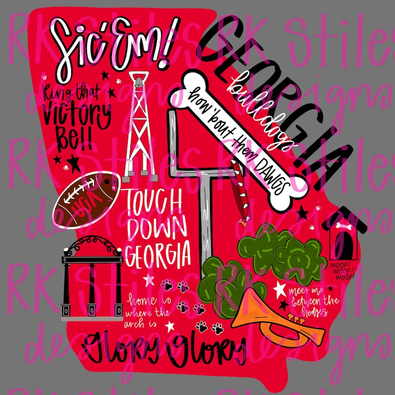 Georgia Football PNG, University of Georgia PNG, Georgia Design ...