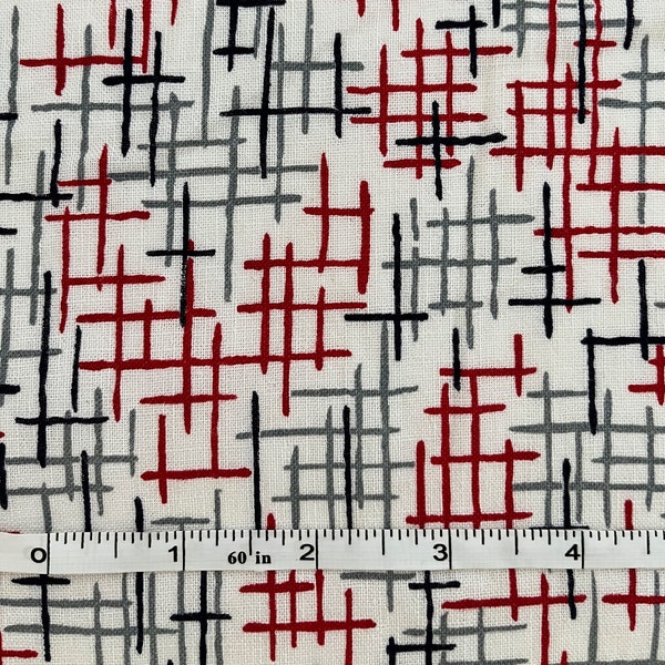 1950s Red Fabric - Etsy