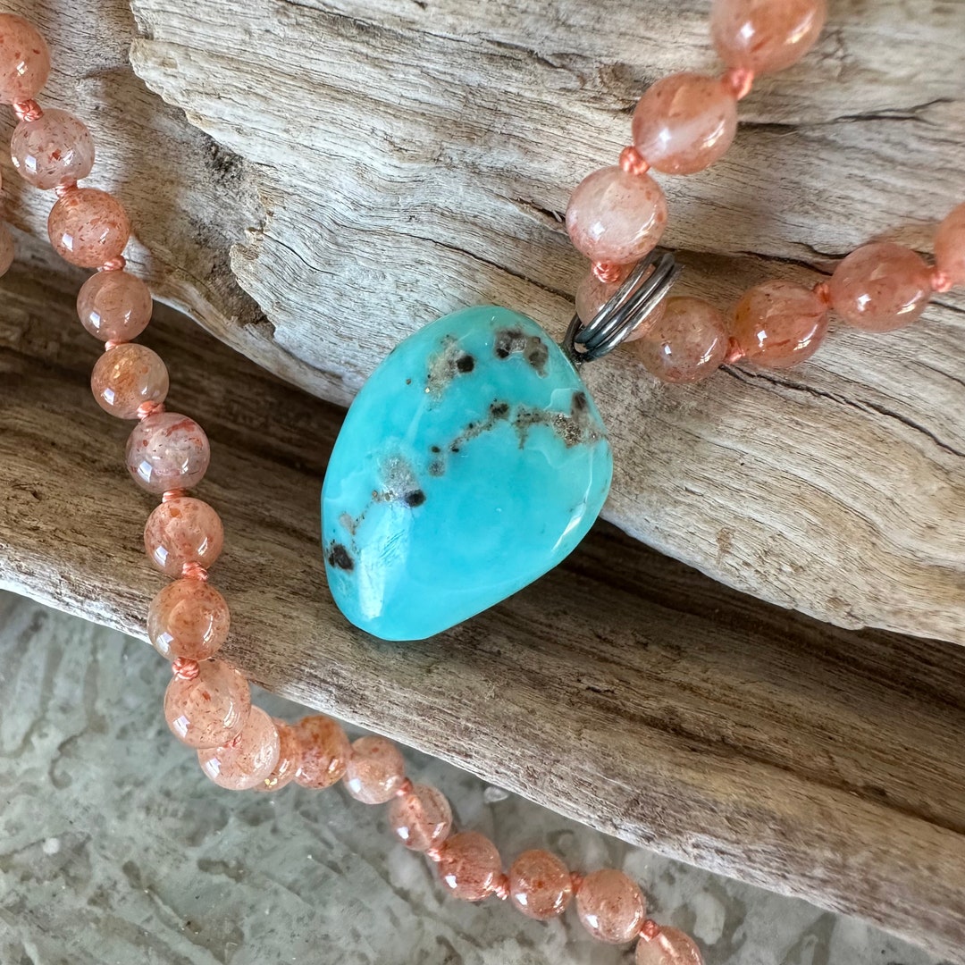 Polished Campitos Turquoise Nugget Pendant Sonora Mexico Sunstone ...