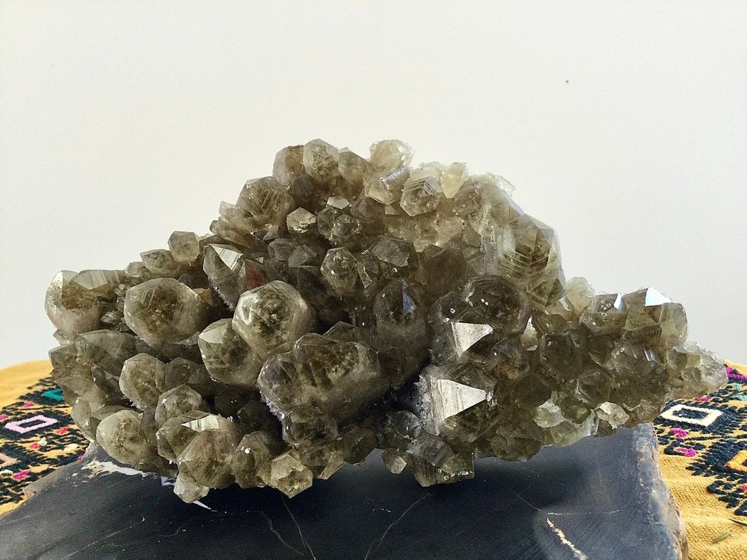 Large Natural Smoky Quartz Cluster - Romania - 709 Grams - Etsy