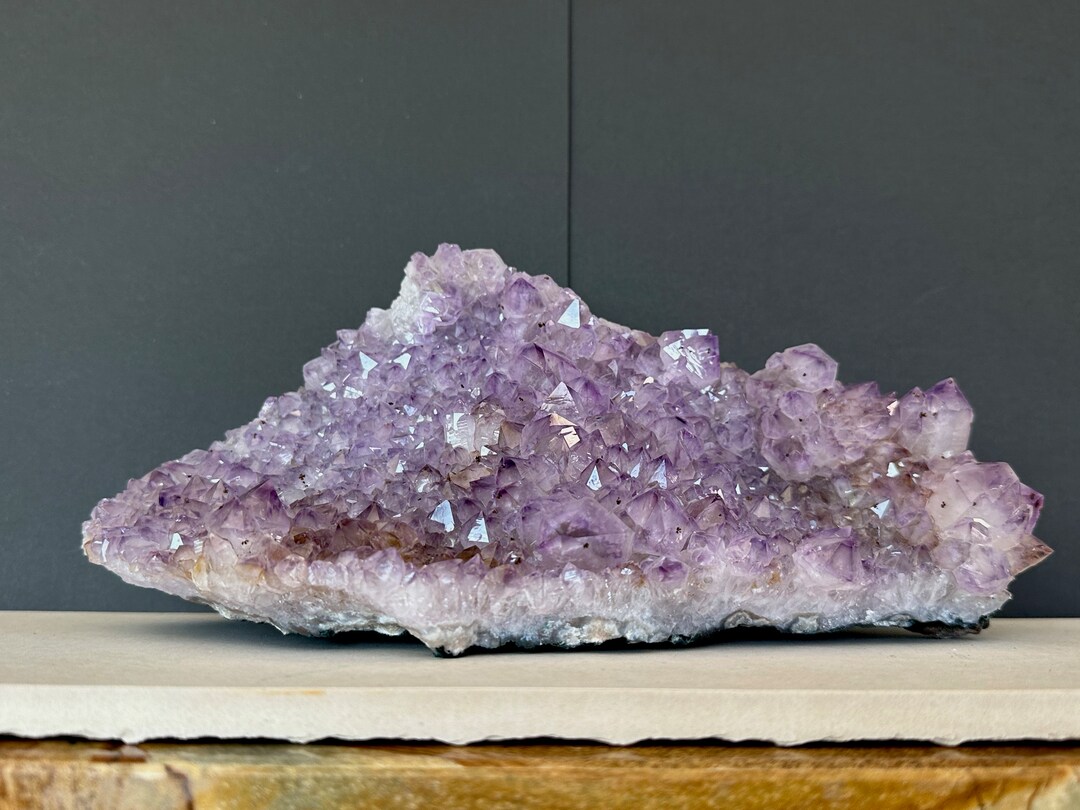Brazilian 5lb Lilac Amethyst Plate Specimen With Smoky Citrine Clear ...