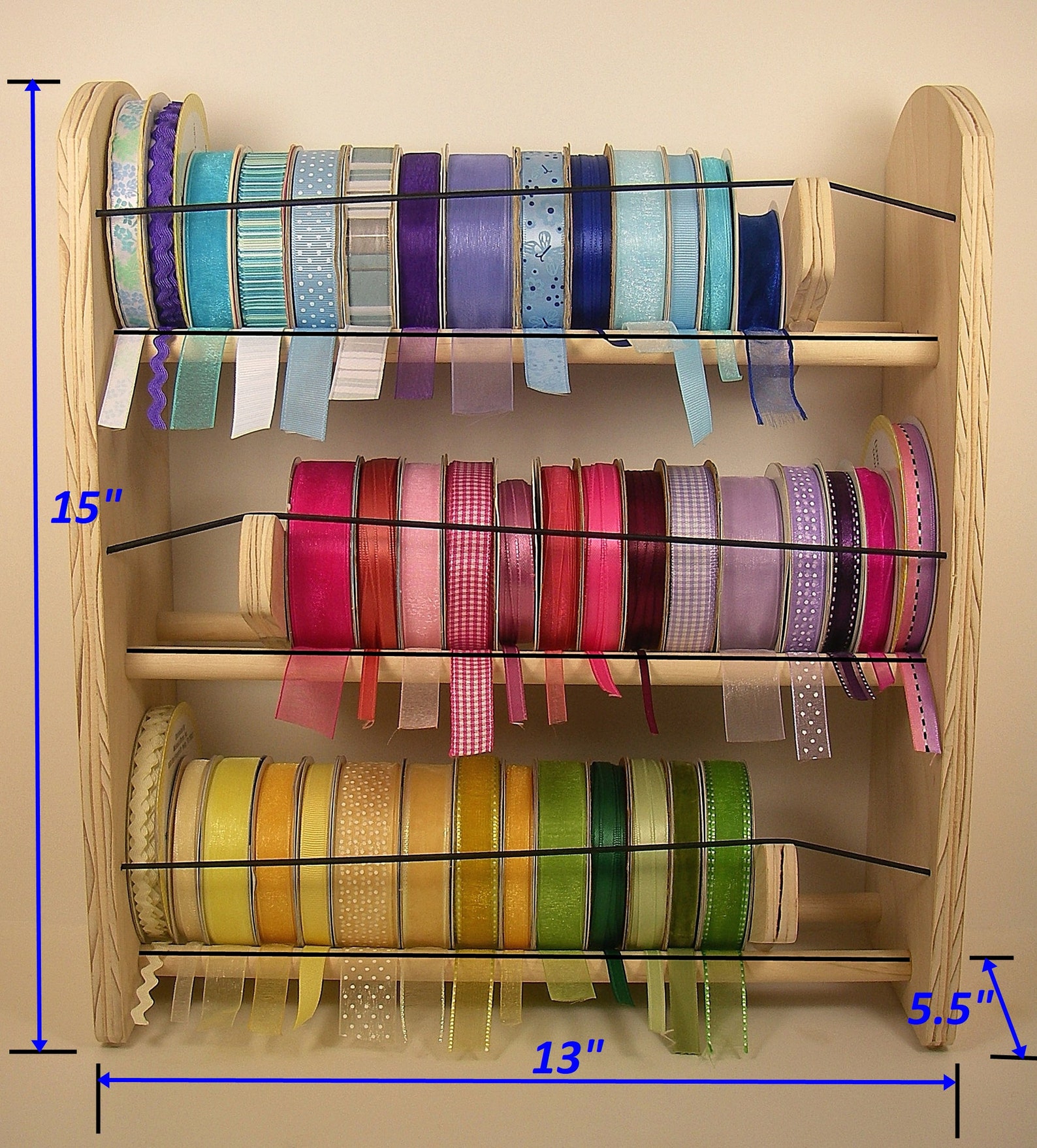 GSS Ribbon Organizer Desk/wall Unit. EZ Load Individual Ribbons Spools ...
