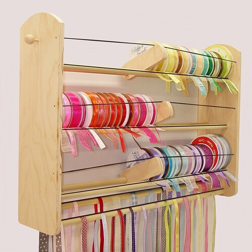 GSS Ribbon Organizer 18 Midi Desk/ Wall Unit. EZ Load - Etsy