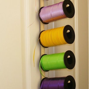 GSS Maxi Vertical Curling Ribbon Organizer Wall/ Door Mount. Holds 6 ...