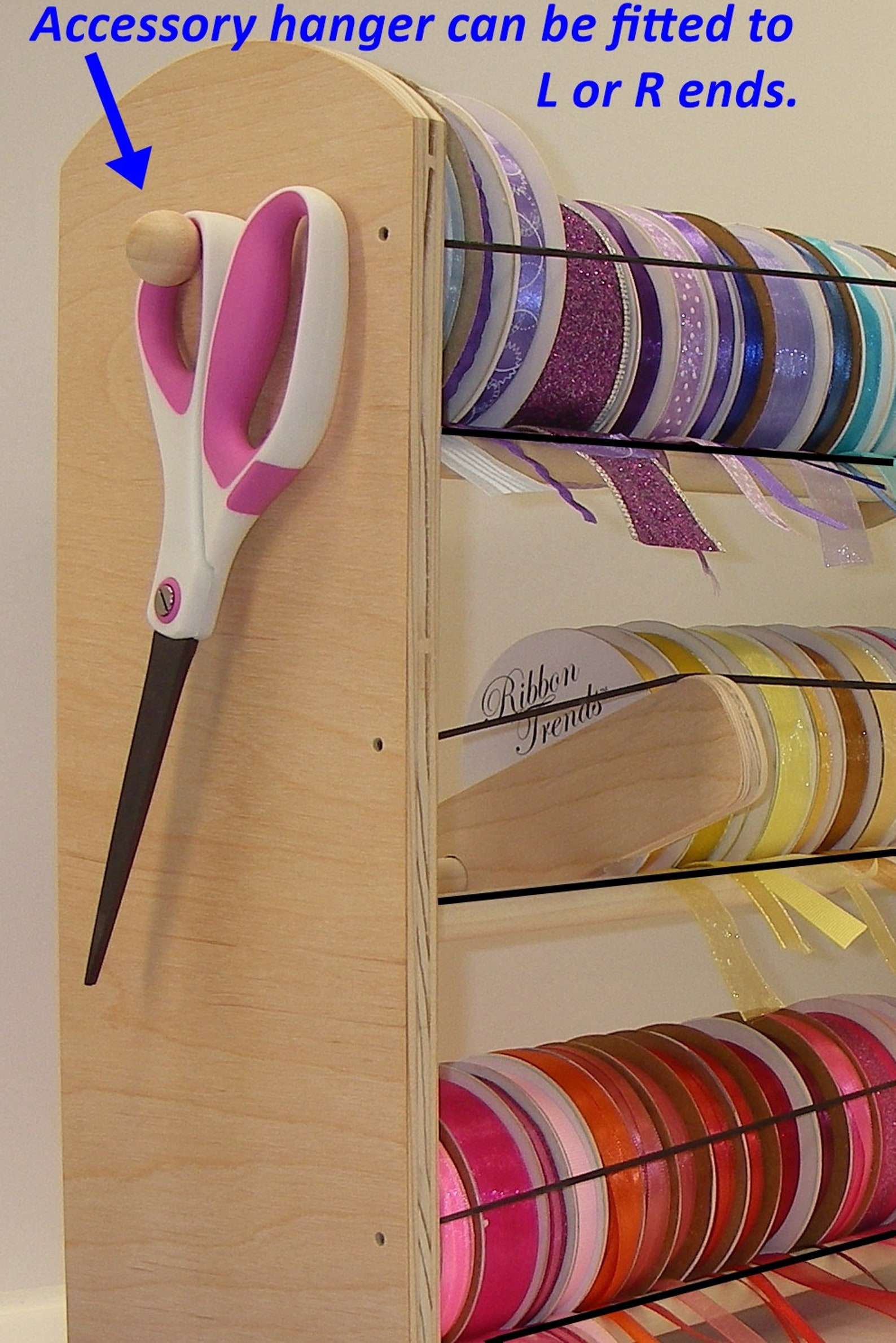GSS Ribbon Organizer Desk/wall Unit. EZ Load Individual Ribbons Spools ...
