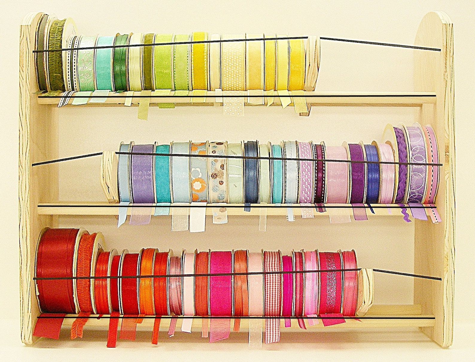 GSS Ribbon Organizer 18 Midi Desk/ Wall Unit. EZ Load - Etsy