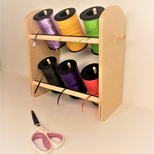 GSS Curling Ribbon Organizer Desk/wall Unit. Holds 6 Large Spools! EZ ...