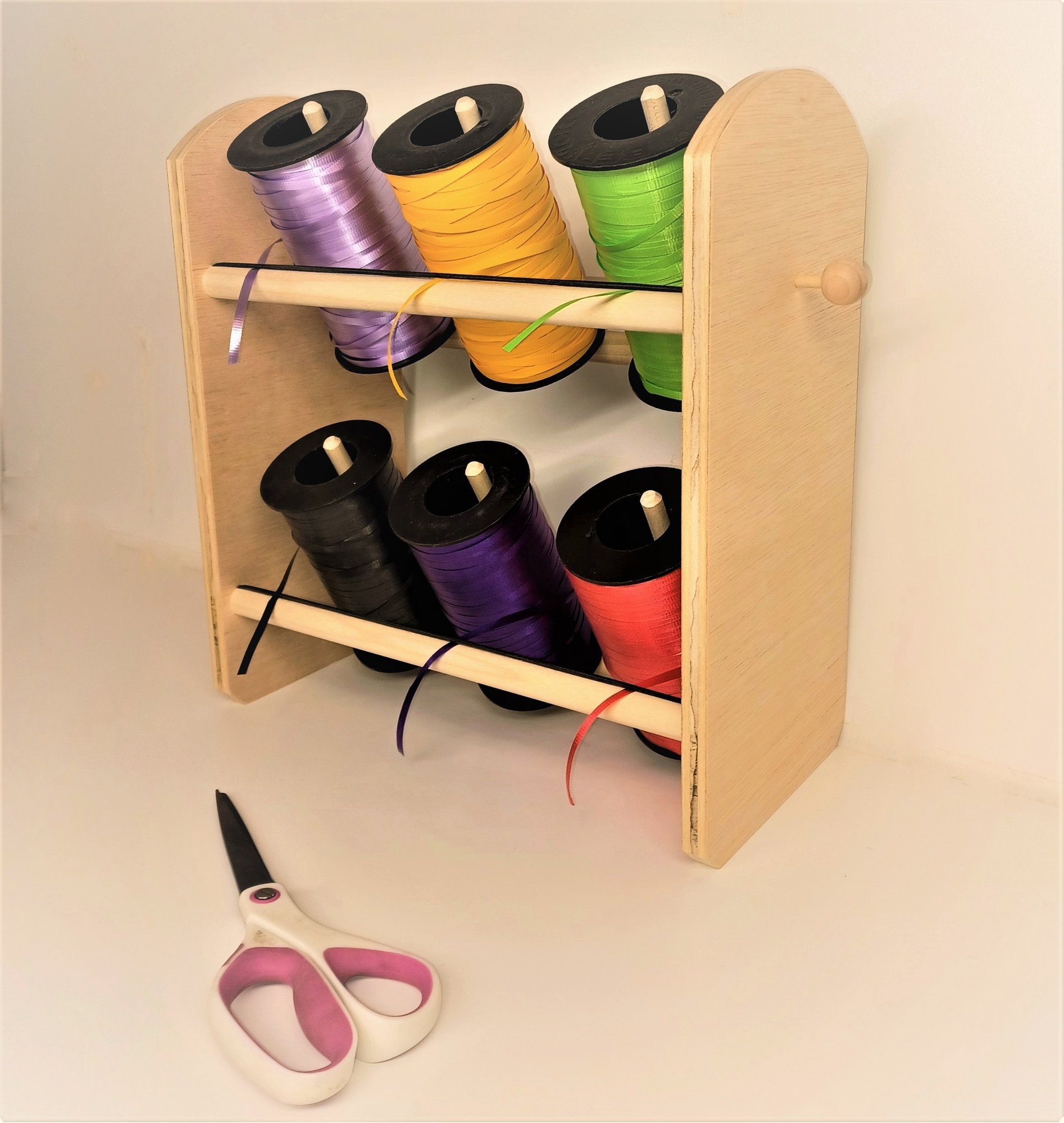 GSS Curling Ribbon Organizer Desk/wall Unit. Holds 6 Large Spools! EZ ...
