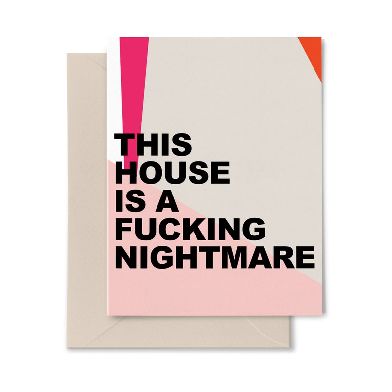 This House is a Nightmare Roommate Card Funny Greeting Card - Etsy