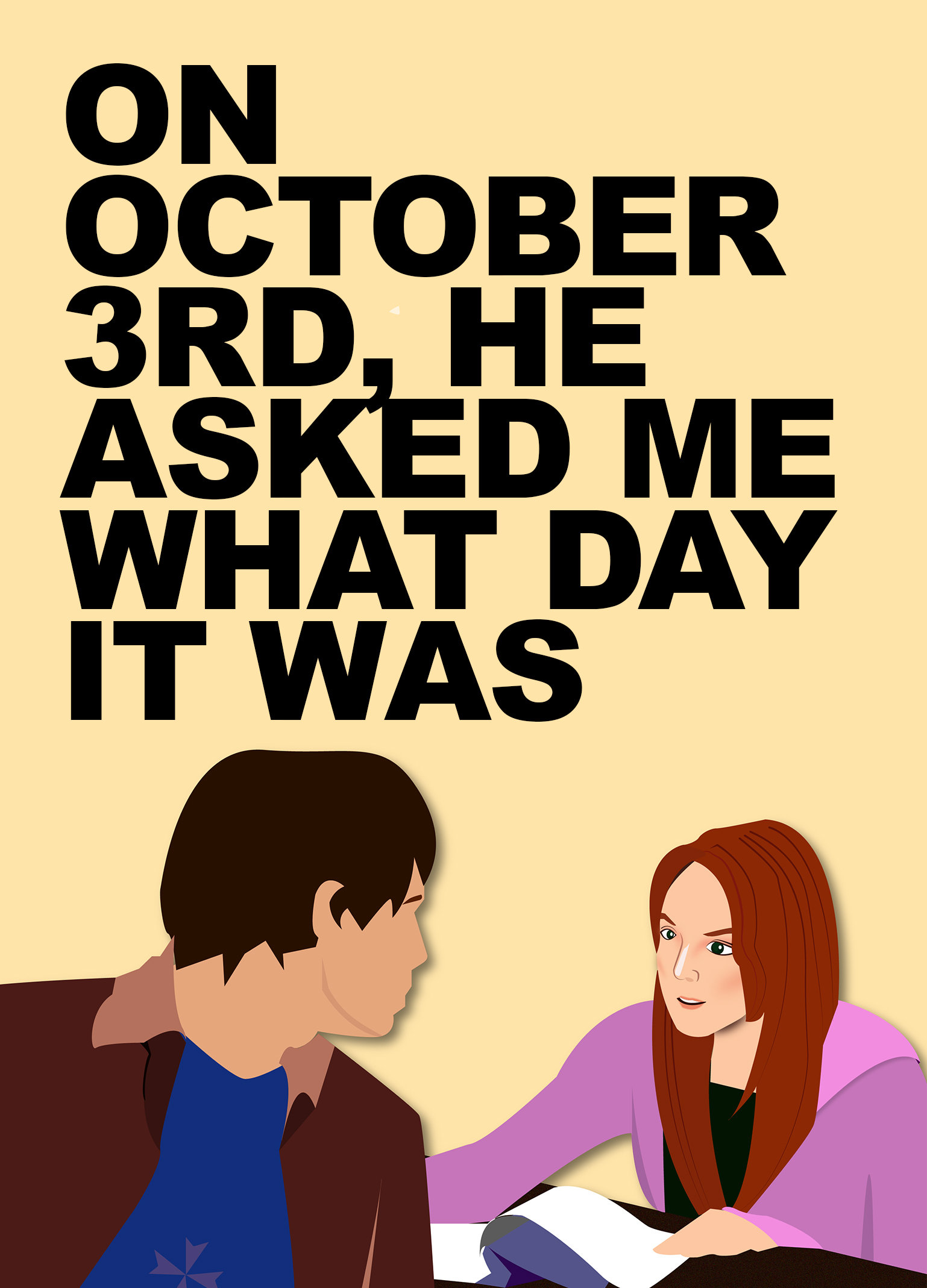 On October 3rd, He Asked Me What Day It Was. Funny Greeting Card Mean ...