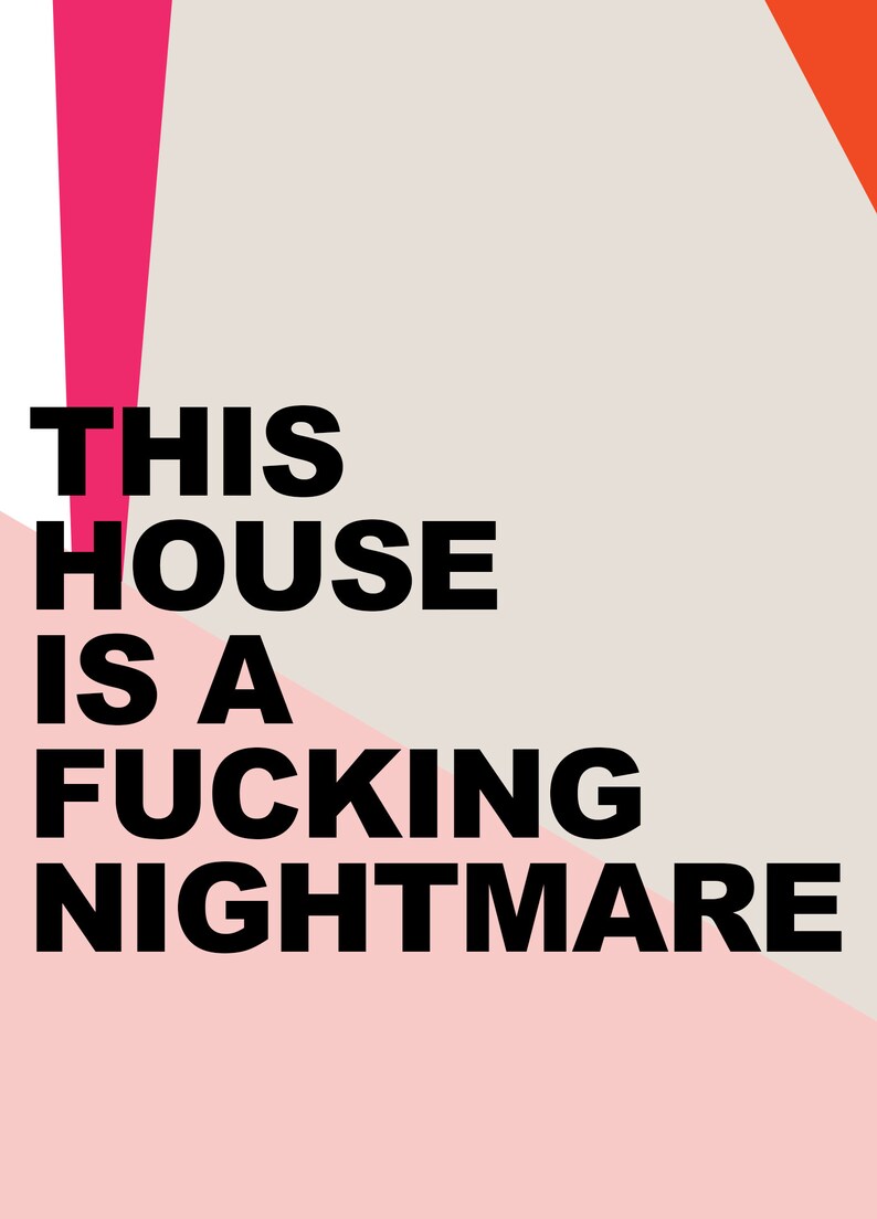 This House is a Nightmare Roommate Card Funny Greeting Card - Etsy