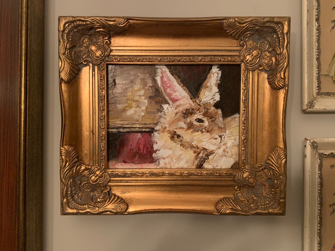 Original Oil Painting of Louie, the French Angora Rabbit - Etsy