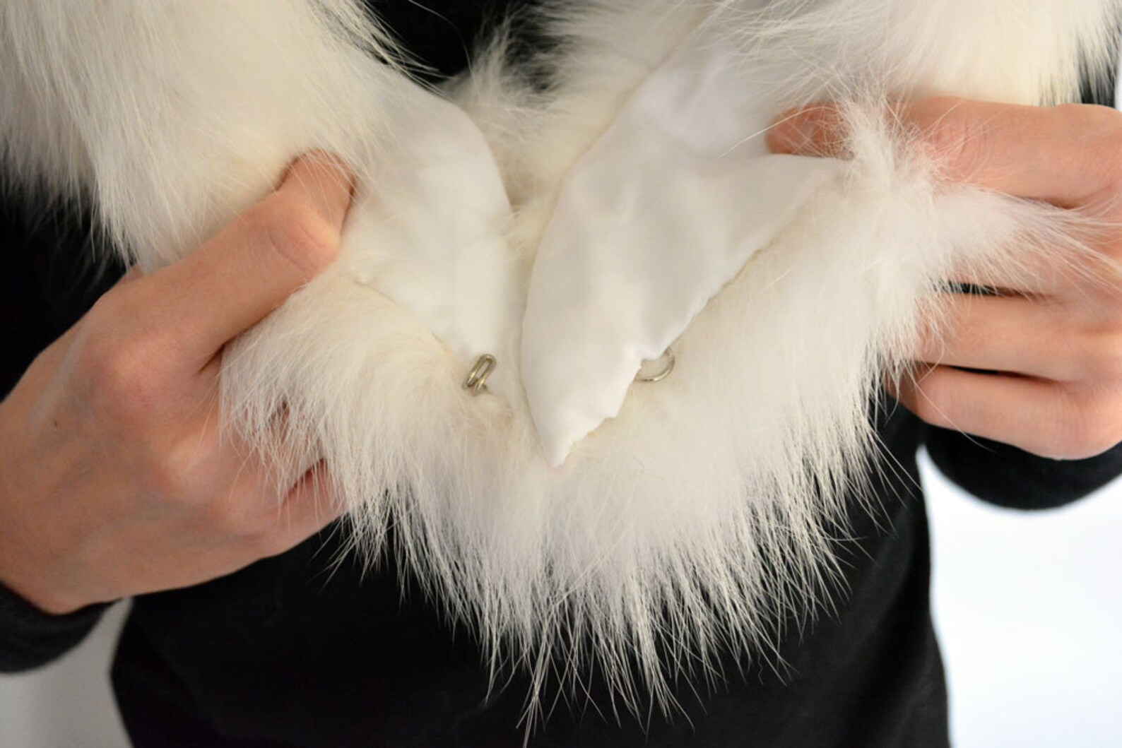 White Fur Scarf for Women Made With Real Fox Fur. Totally | Etsy