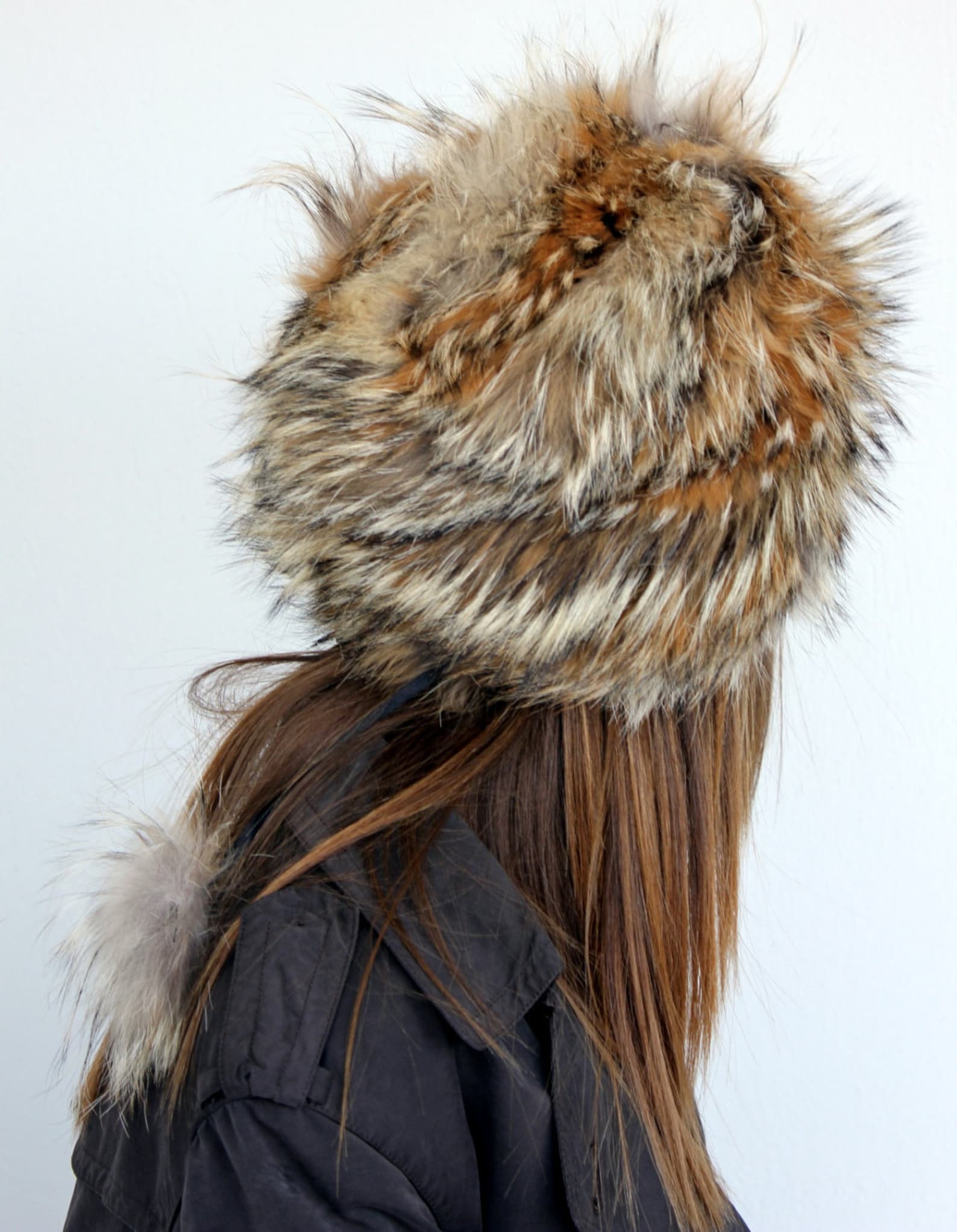 Brown Fur Hat for Women Made With Real Fox Fur. Totally | Etsy