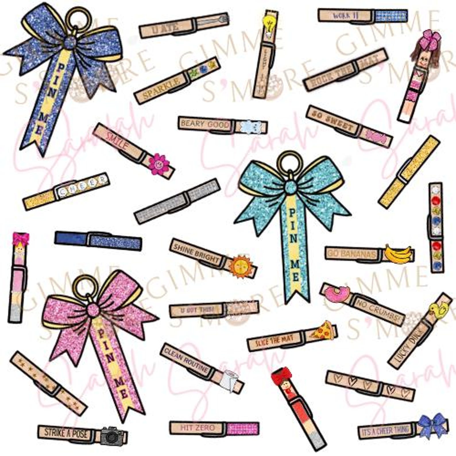Pin Me Cheerleading Seamless Pattern - Cheer, Cheer Pins, Summit ...