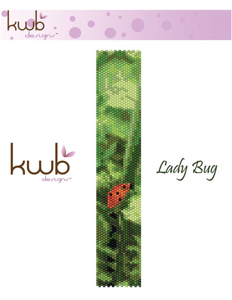 Lady Bug Cuff Bracelet Pattern 1-drop, Even Count Peyote. 16 Colors - Etsy