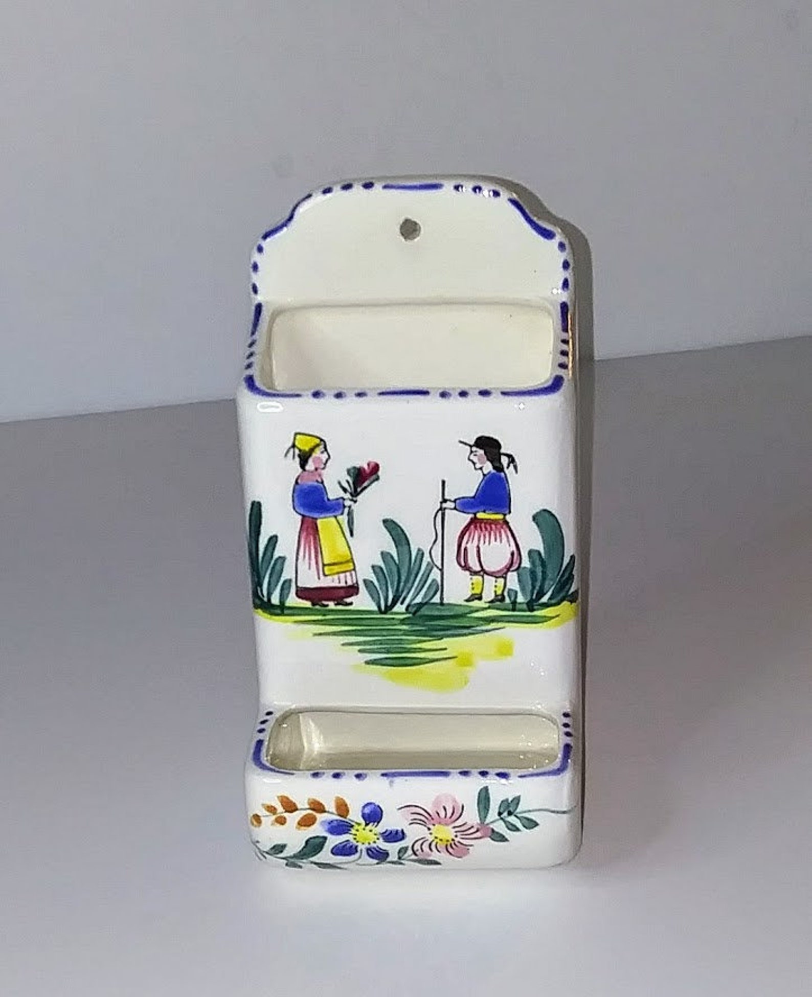 Vintage Ceramic Matchbox Wall Pocket, Match Holder, Made in Japan, Hand ...