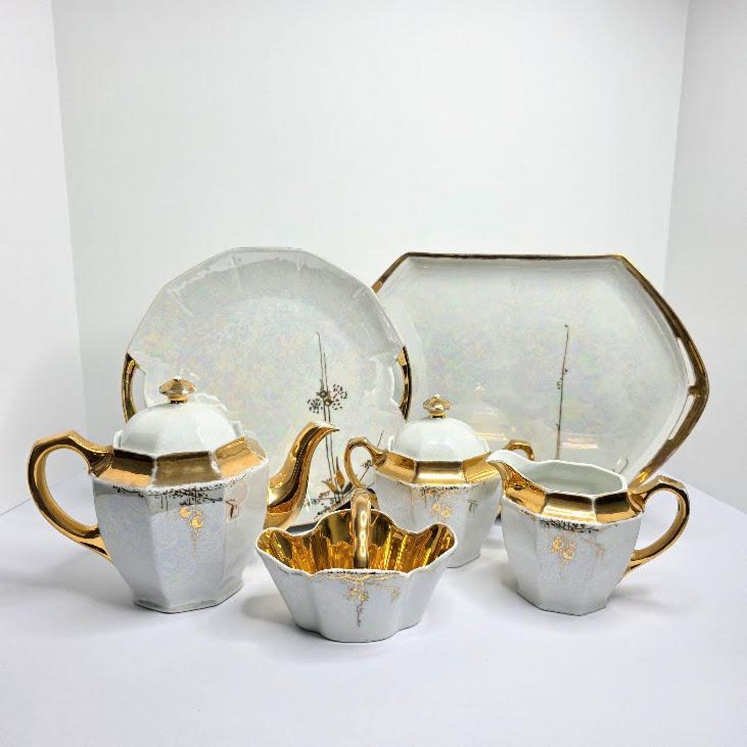 6 Piece Vintage Porcelain Tea Set - Etsy