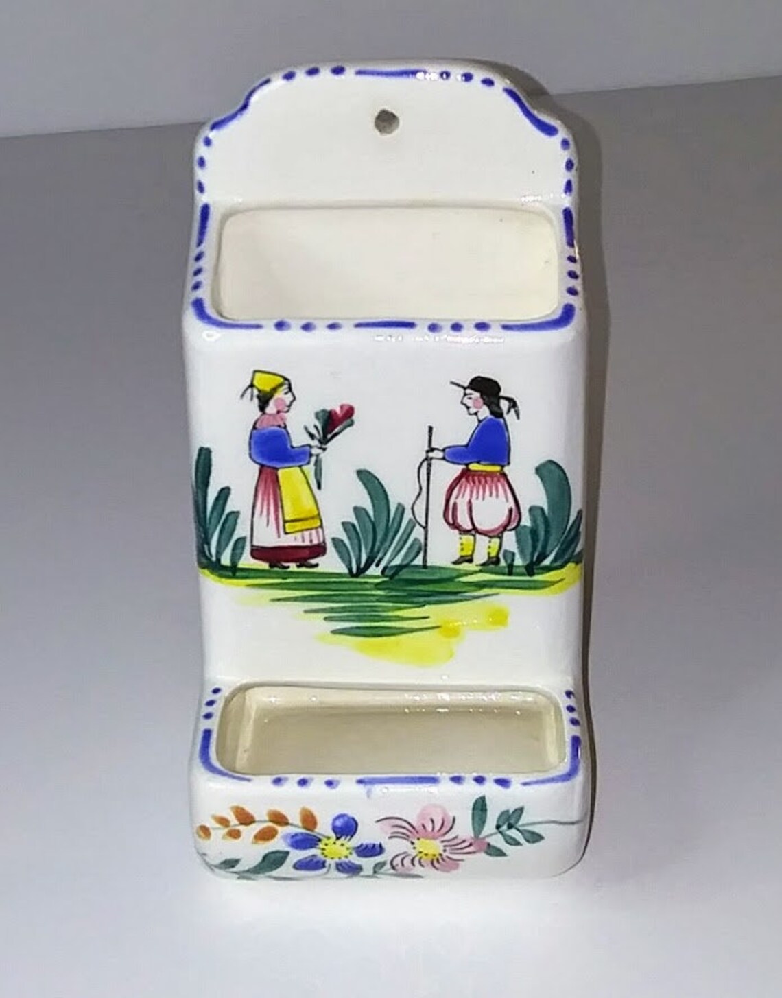 Vintage Ceramic Matchbox Wall Pocket, Match Holder, Made in Japan, Hand ...
