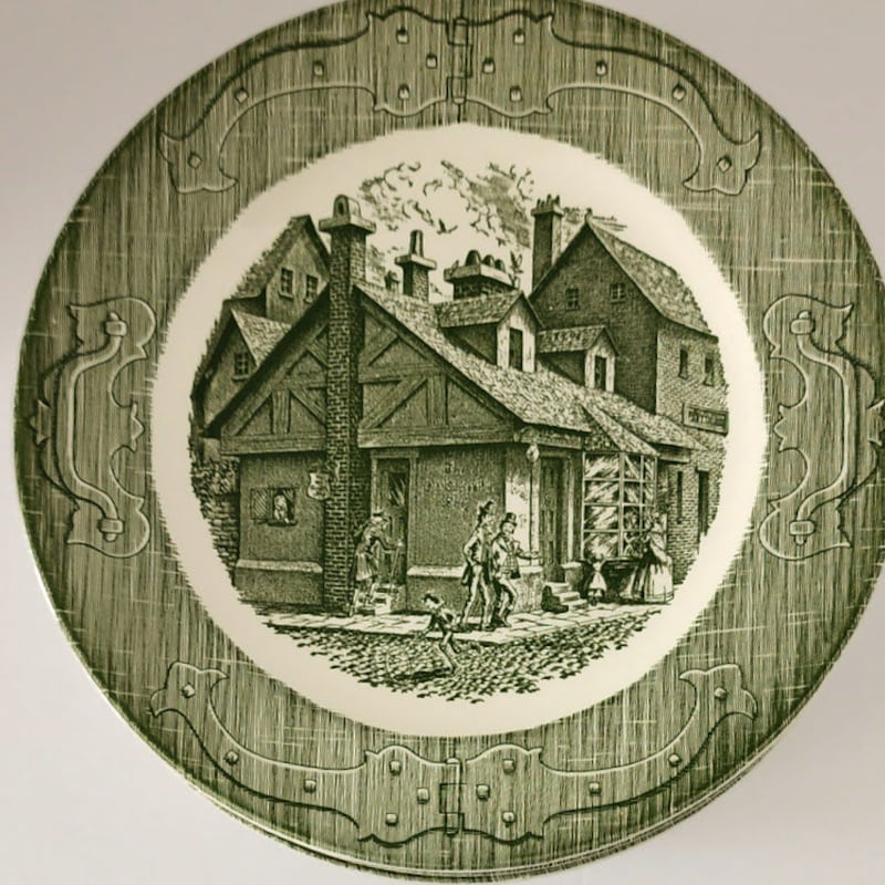 Green Transferware - Etsy