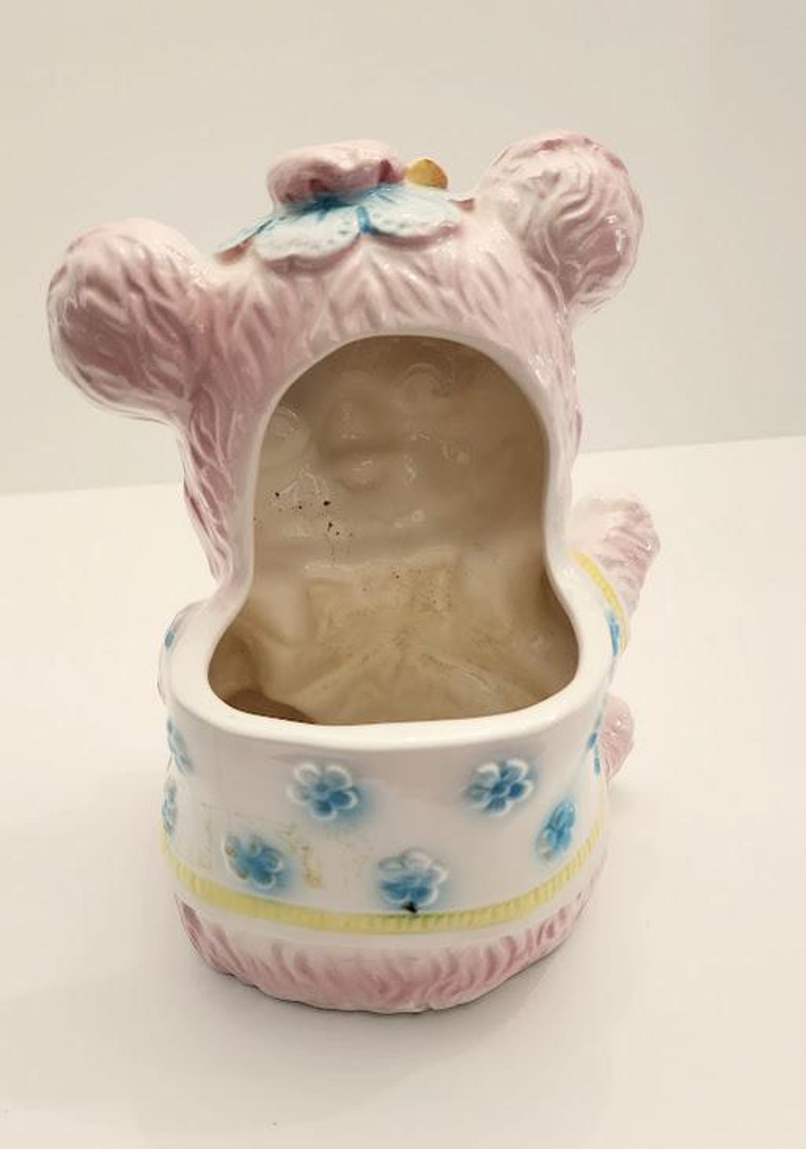 Pink Teddy Bear Planter, Nancy Pew, JP18 - Etsy