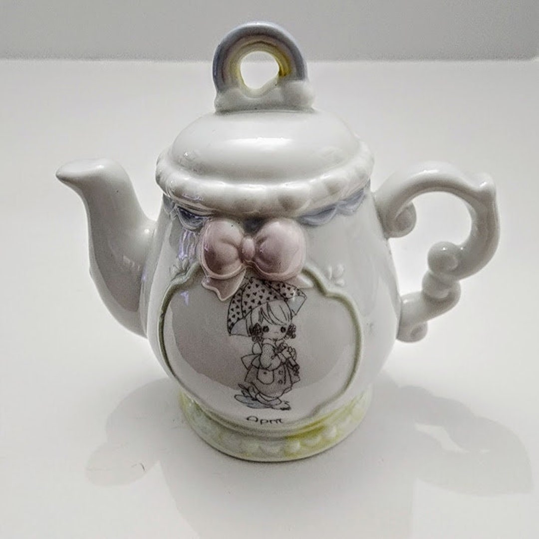 Precious Moments, Mini April Teapot, Enesco 1993 - Etsy