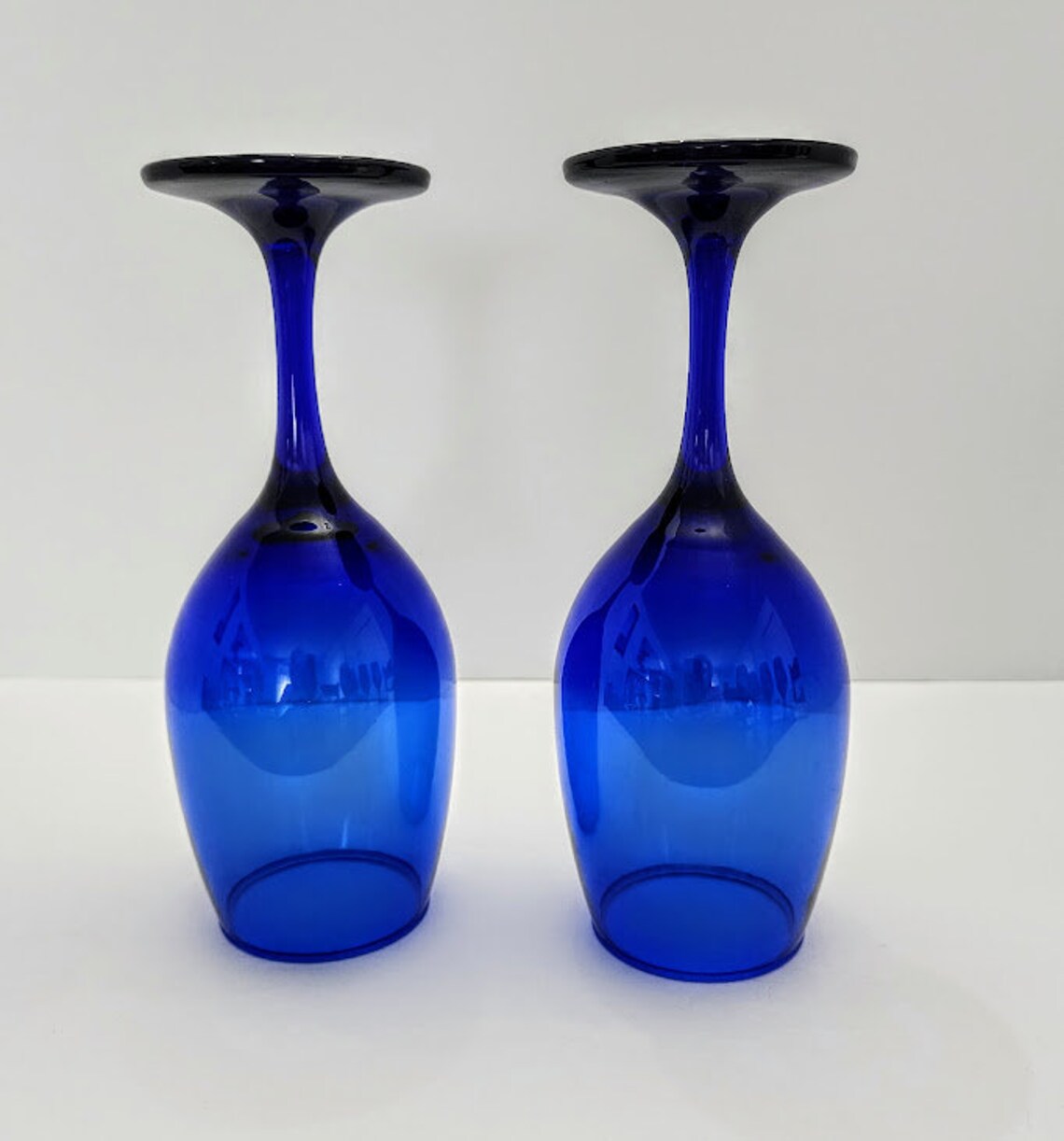 Cobalt Blue Stemware, Set of 6 Tall Water Goblets - Etsy