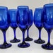 Cobalt Blue Stemware, Set of 6 Tall Water Goblets - Etsy