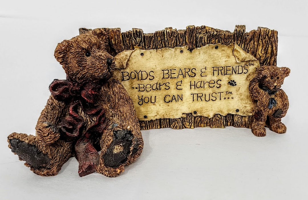 Boyds Bears and Friends Sign Figurine - Etsy