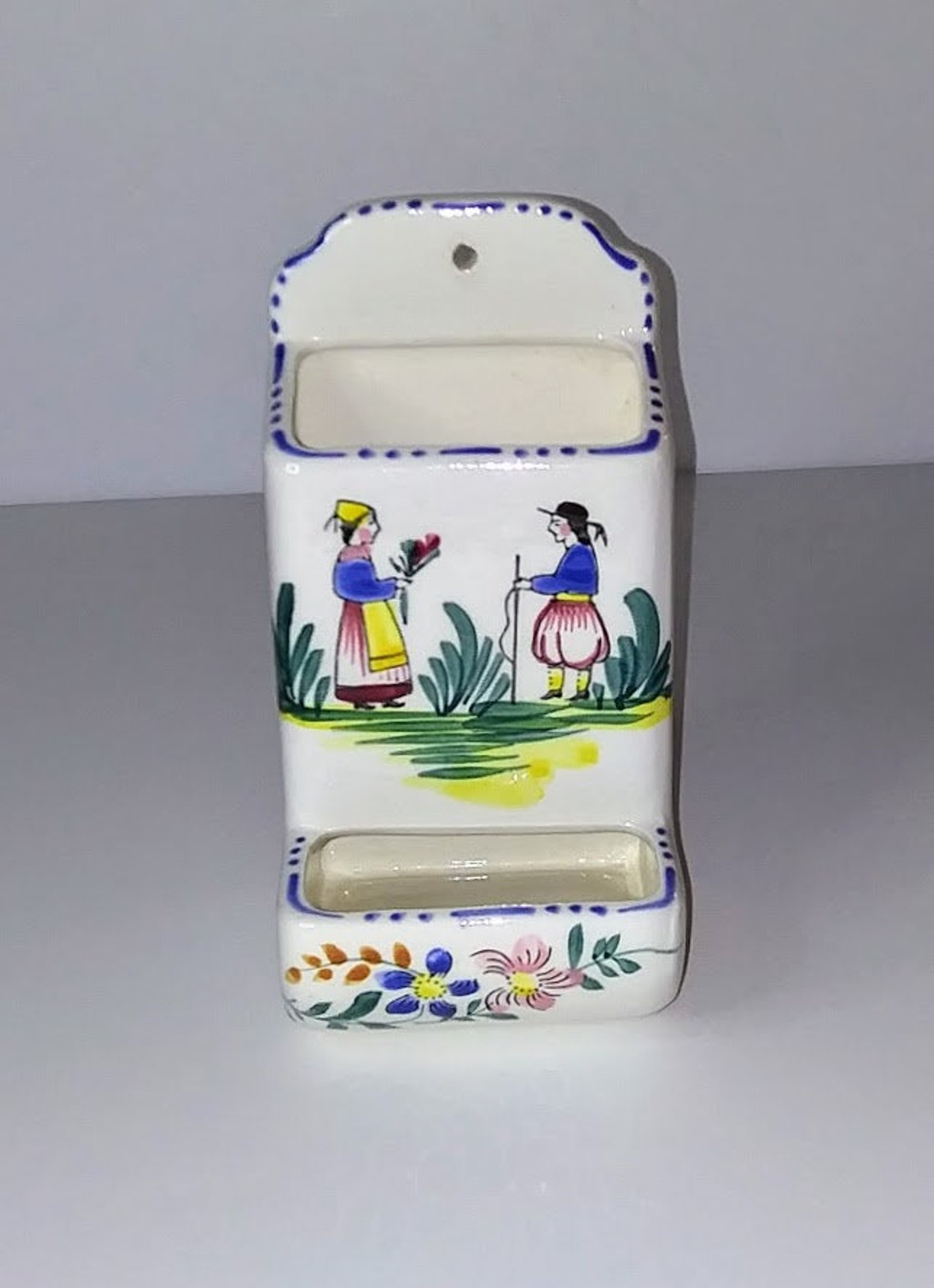 Vintage Ceramic Matchbox Wall Pocket, Match Holder, Made in Japan, Hand ...