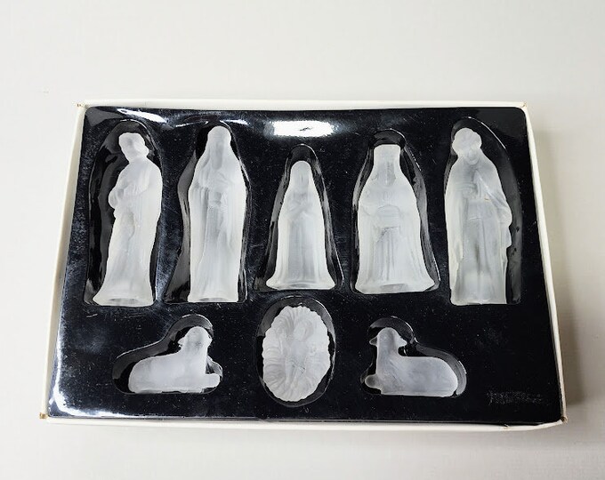 Nativity Set, Frosted Glass, 8 Piece - Etsy