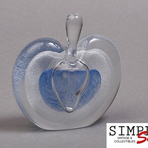 Blue Art Glass Heart Shaped Perfume Bottle - Etsy