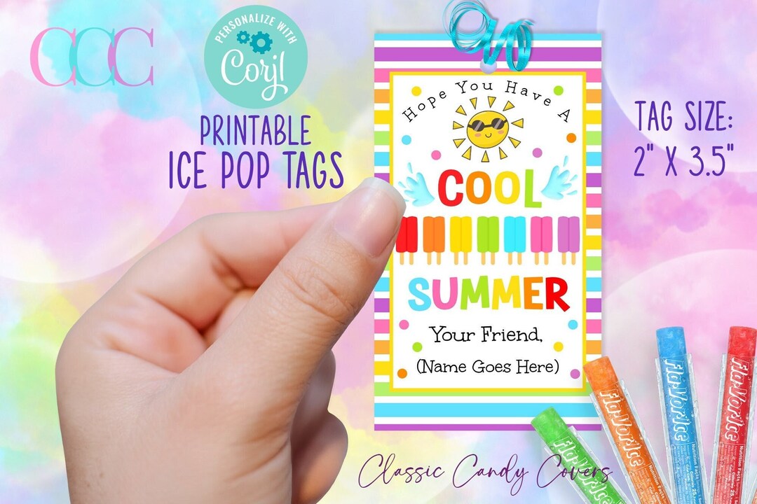 Have A Cool Summer Ice Pop Popsicle Freezer Pop Printable Gift Tags ...