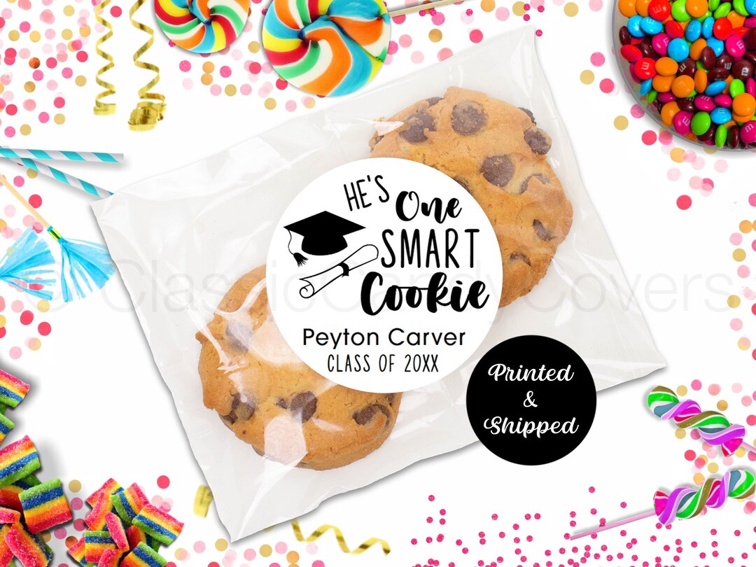 Graduation One Smart Cookie STICKERS ONLY, Class of 2024 Party Favors ...