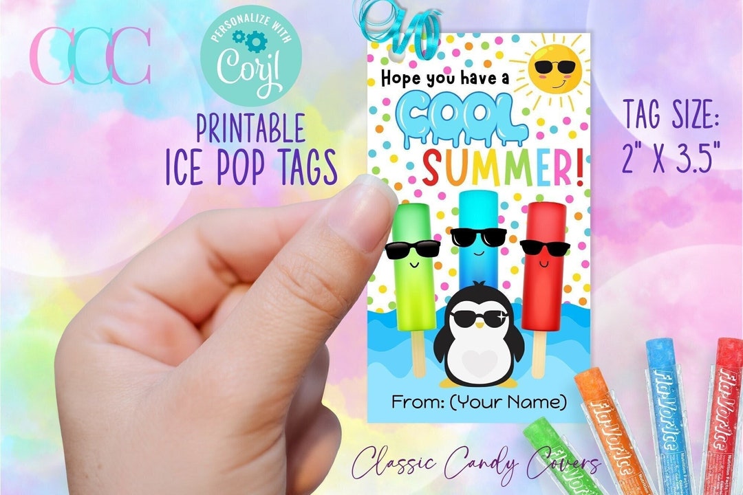 Have A Cool Summer Ice Pop Printable Tags | Freezer Popsicle Gift Tags ...