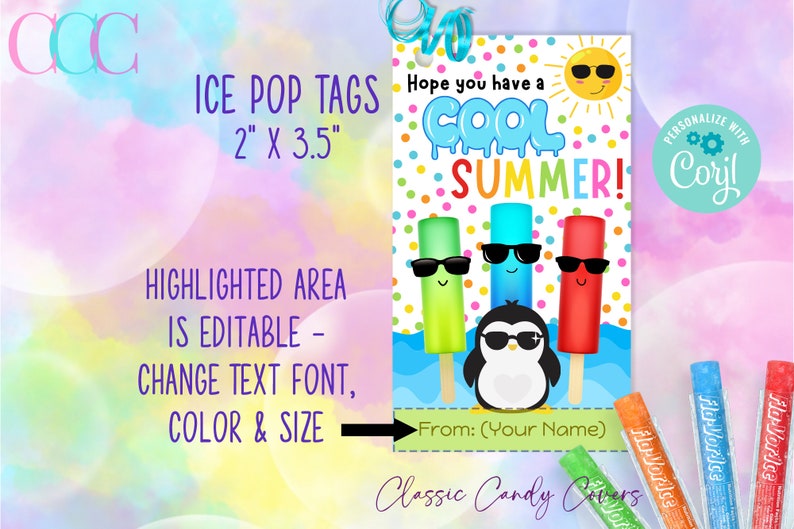 Have A Cool Summer Ice Pop Printable Tags | Freezer Popsicle Gift Tags ...