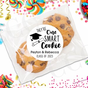 Graduation One Smart Cookie STICKERS ONLY, Class of 2024 Party Favors ...