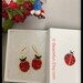 Ladybug Seed Beaded Earrings Spring Summer Gift for Her Nature-inspired ...