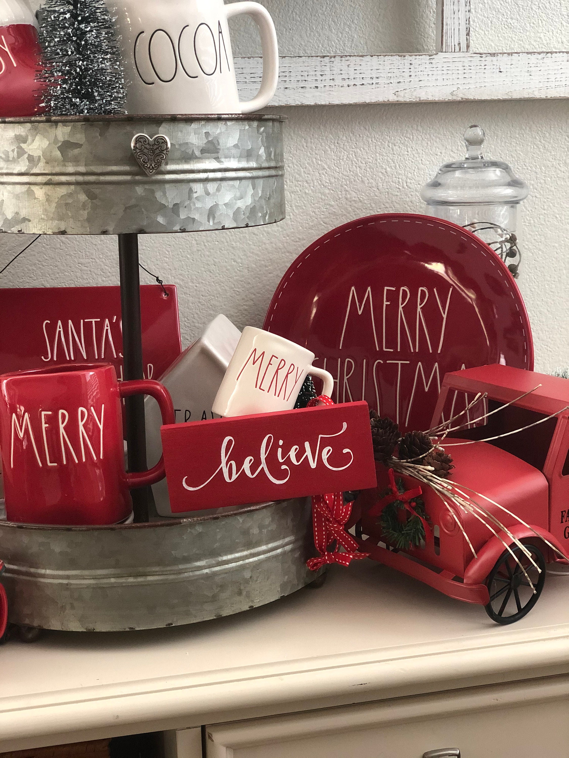 BELIEVE Wood Sign Farmhouse Christmas Rae Dunn Christmas Rae Dunn ...