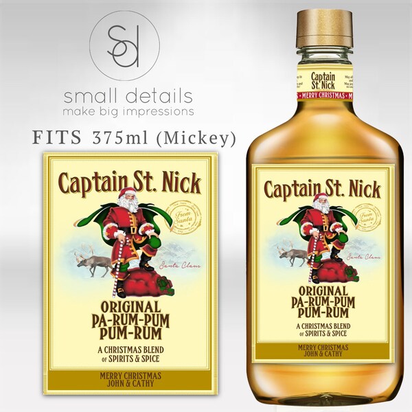 Captain Morgan Custom Label - Etsy