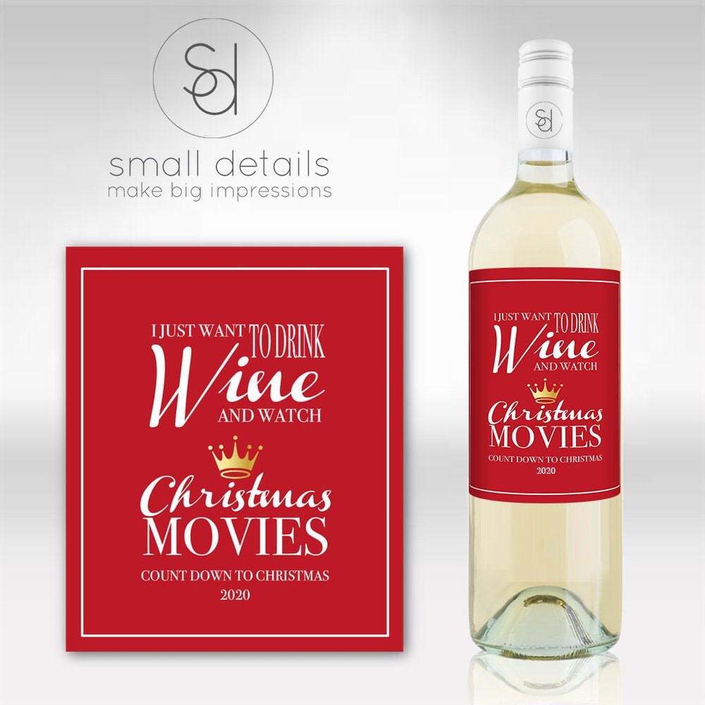CHRISTMAS MOVIE Wine Hallmark Countdown to Christmas Movie - Etsy Canada
