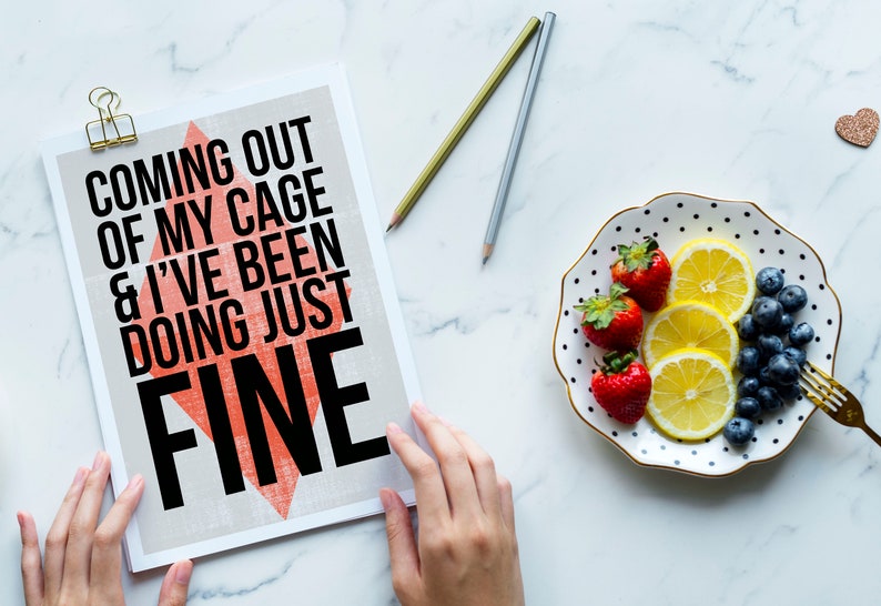 I'm Doing Just Fine Print | Mr Brightside Print | Lyric A5/ A4/ A3 ...