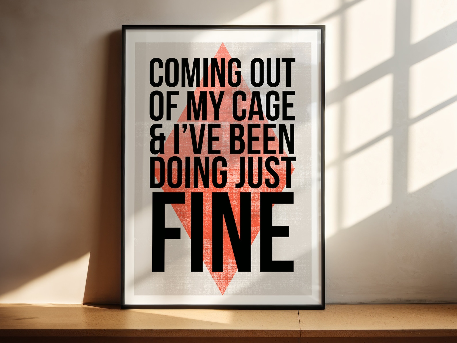 I'm Doing Just Fine Print | Mr Brightside Print | Lyric A5/ A4/ A3 ...