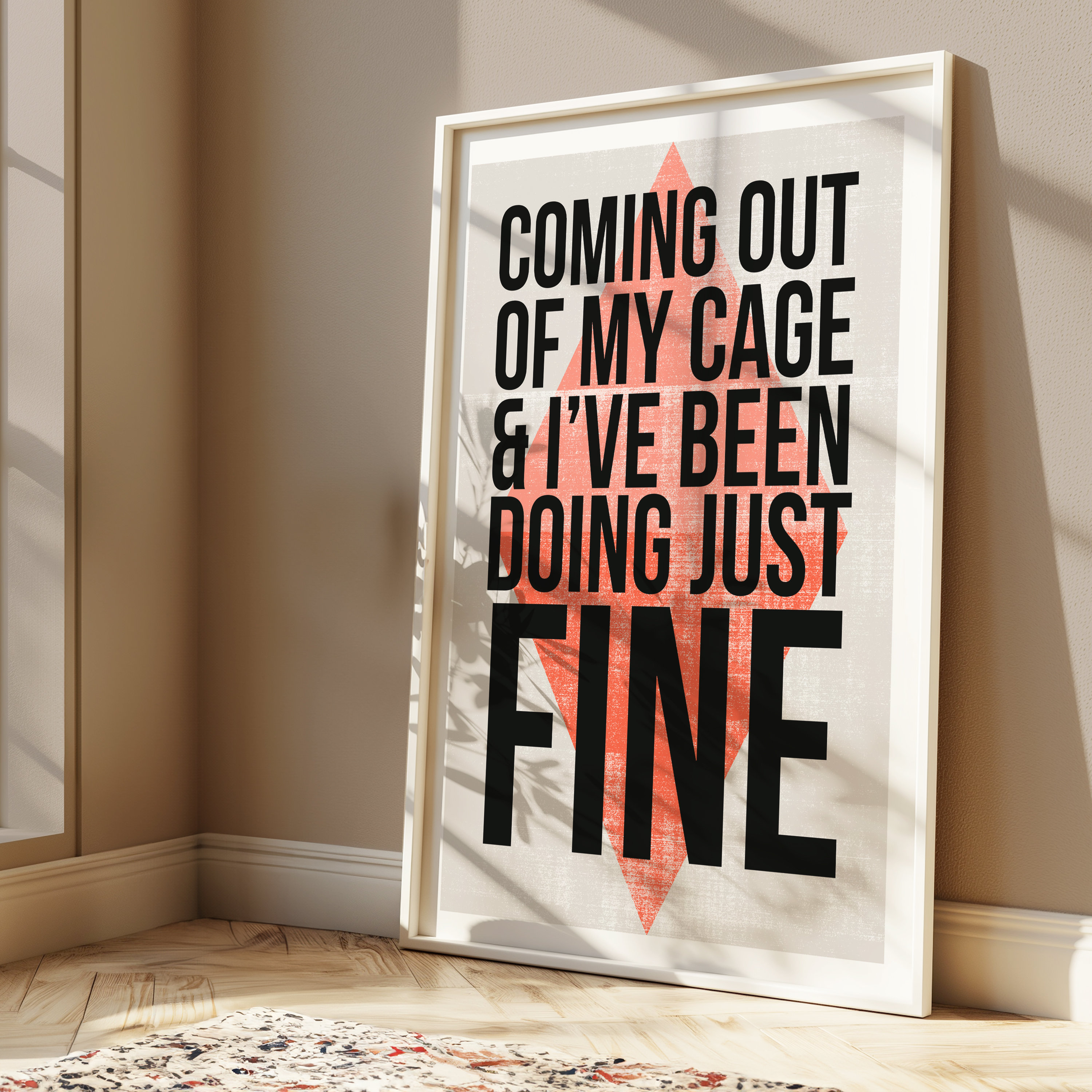 I'm Doing Just Fine Print | Mr Brightside Print | Lyric A5/ A4/ A3 ...